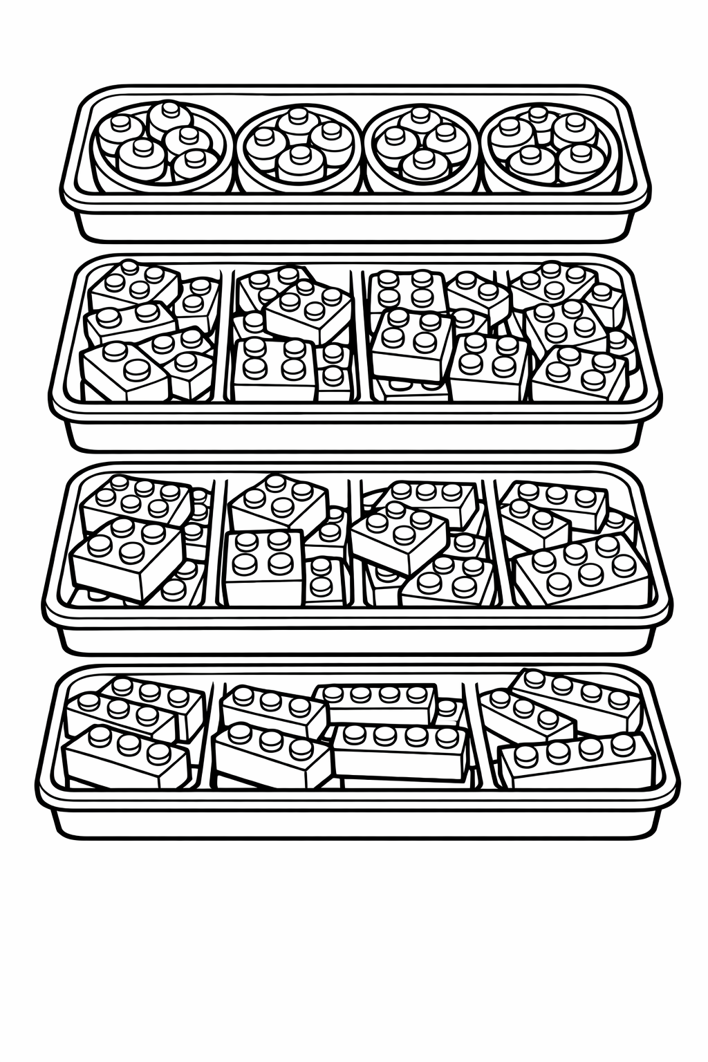 Free Printable Toy Bricks Coloring Pages - ColorPrompt.ai