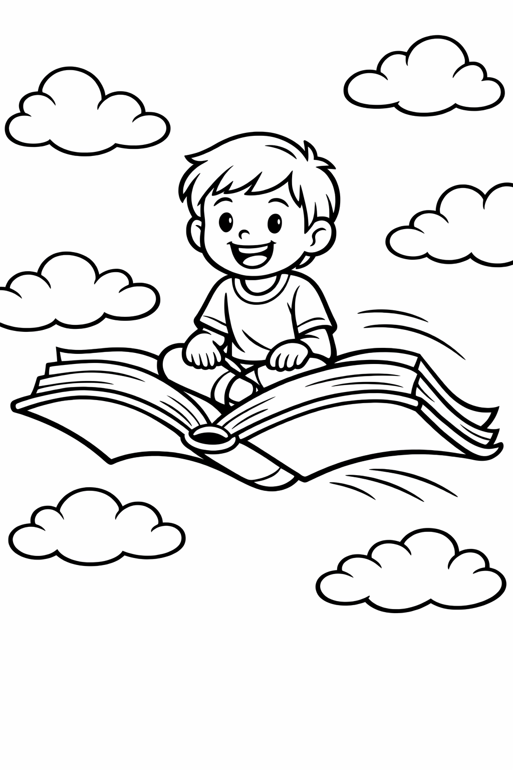 Free Printable Books Reading Coloring Pages - ColorPrompt.ai